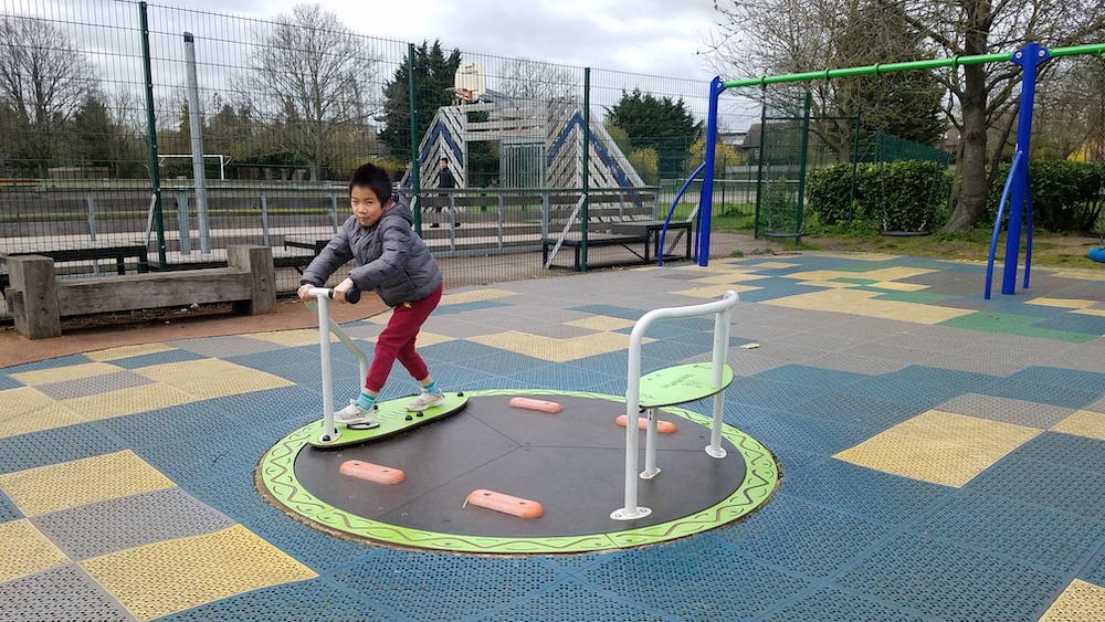 The Dragon Playground at Coleridge Recreation Ground, Cambridge, U.K ...